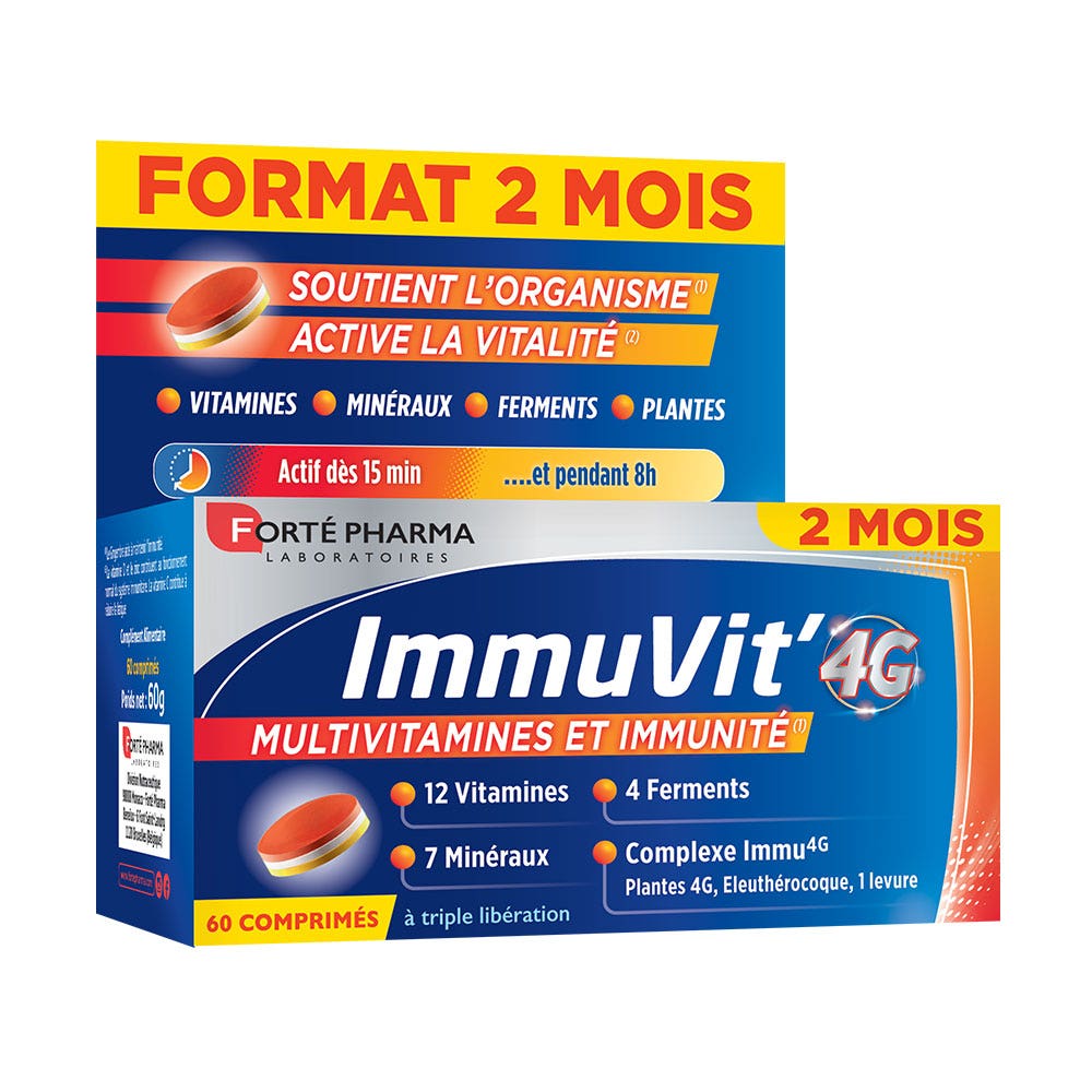 Forté Pharma ImmuVit'4G Immunità Senior Vitamine, Minerali e Fermenti ...