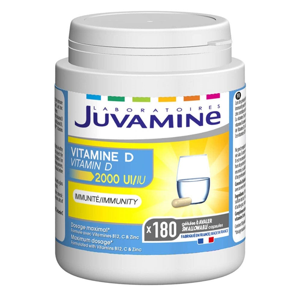 Juvamine Vitamine D 2000 UI 180 capsule - Easypara