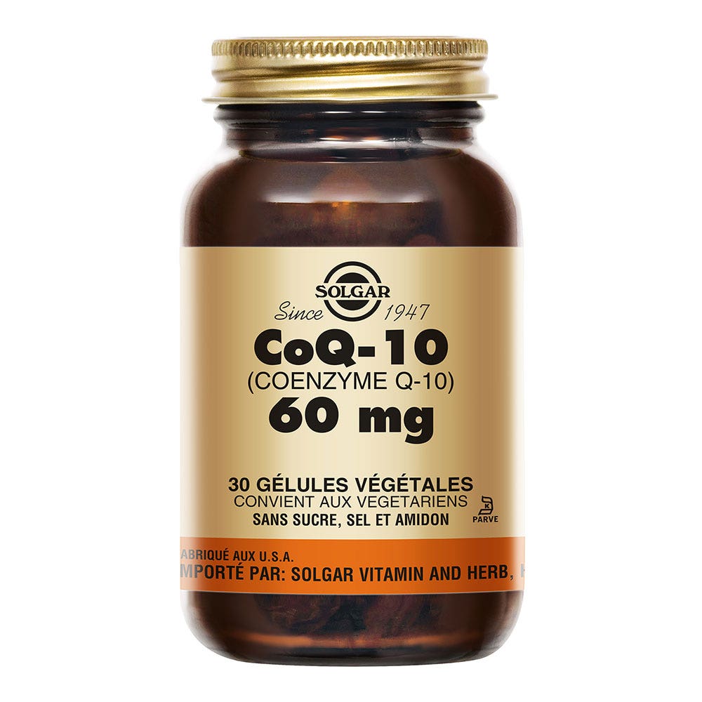 Solgar Coq10 60mg x60 capsule Solgar 60mg Cardiovasculaire Antioxydants ...