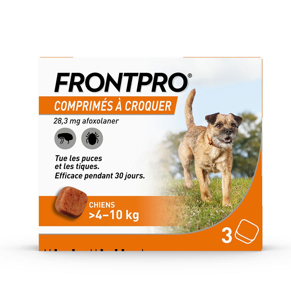 Frontline Frontpro medium pest control Cane 4-10kg Pulci e zecche x3 ...