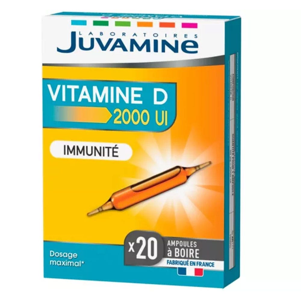 Juvamine Vitamine D 2000 UI Immunea 20 Ampolle da 10ml - Easypara