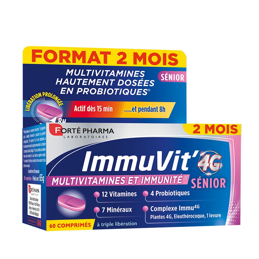 Forté Pharma Immuvit 4G Senior Vitamine e Minerali a croquer 60 ...