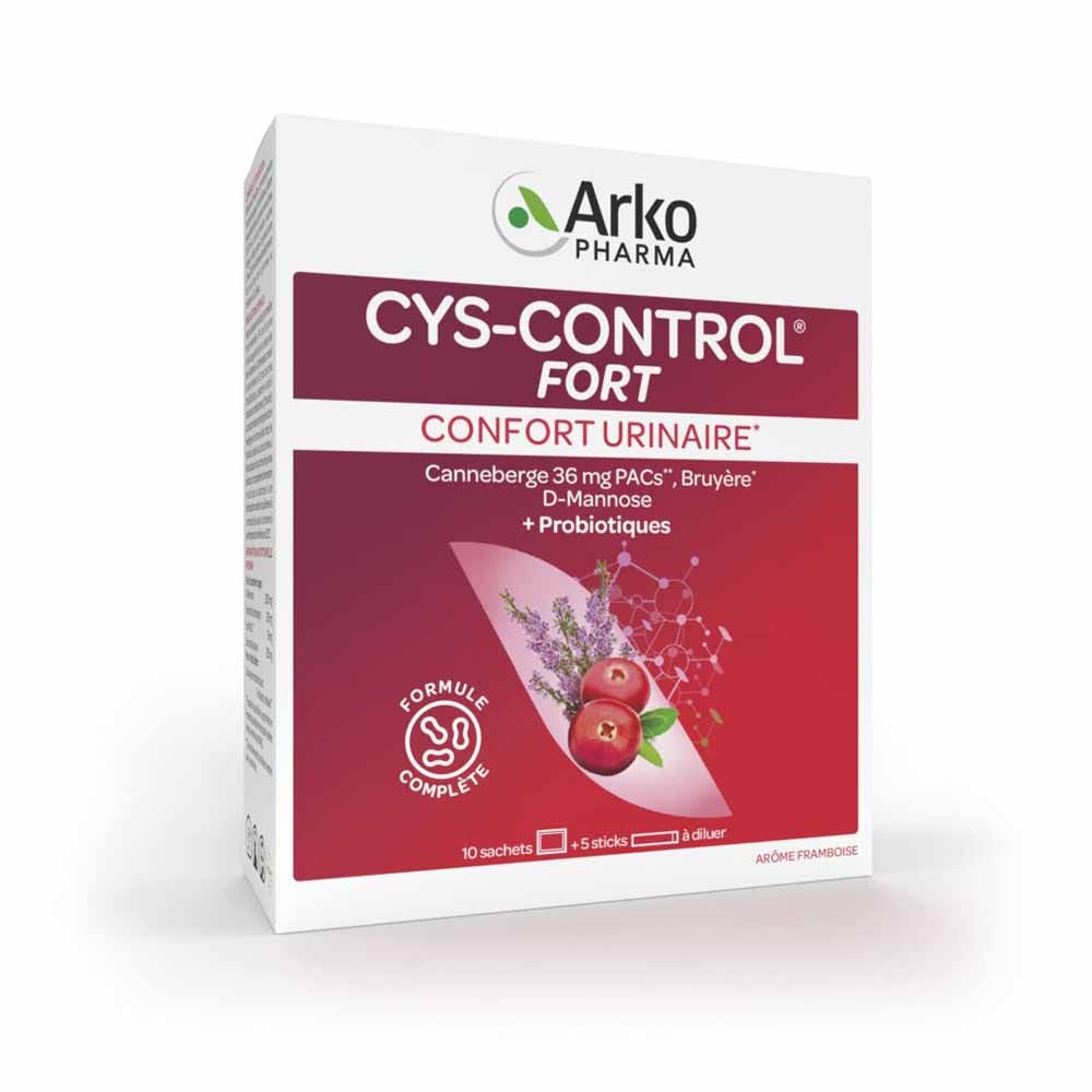 Arkopharma Cys-Control Forte comfort urinario 10 bustine + 5 bastoncini ...