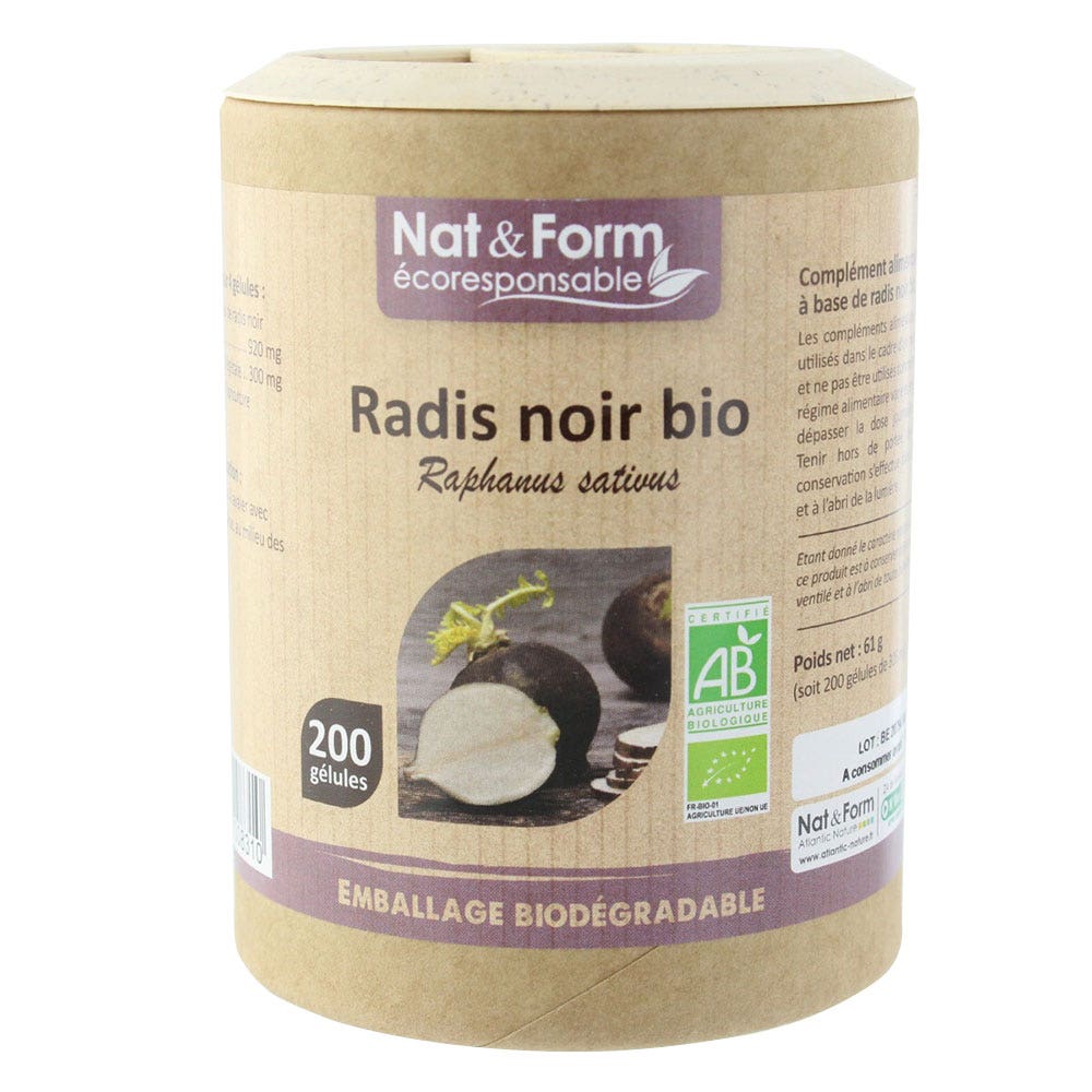 Nat&Form RAVANELLO NERO BIO 200 capsule - Easypara
