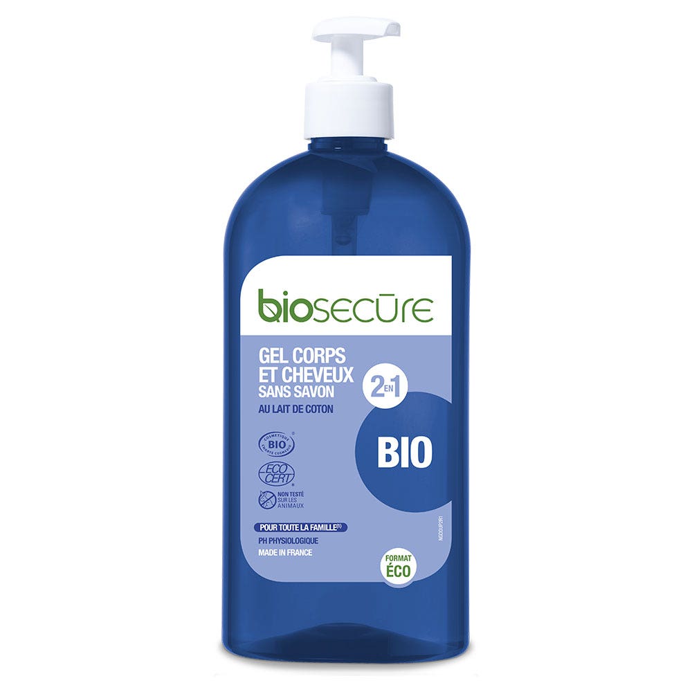 Bio Secure Gel per corpo e capelli senza sapone biologico latte di ...