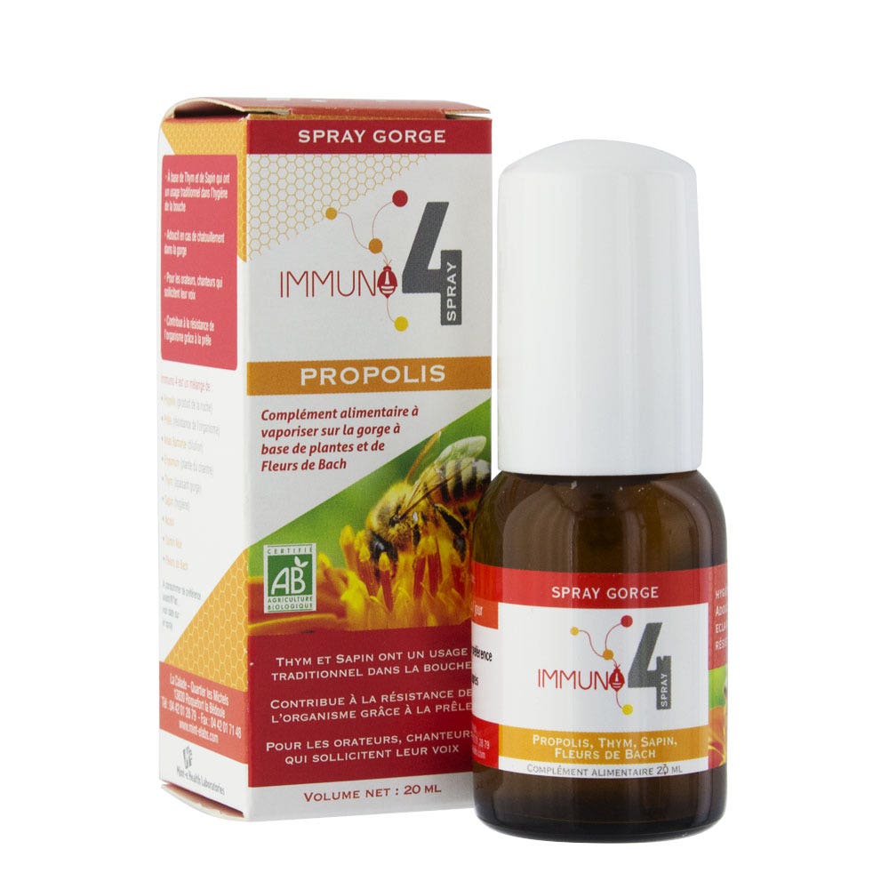 Mint-E IMMUNO 4 SPRAY GOLA ALLA PROPOLIS BIOLOGICA 20ml - Easypara
