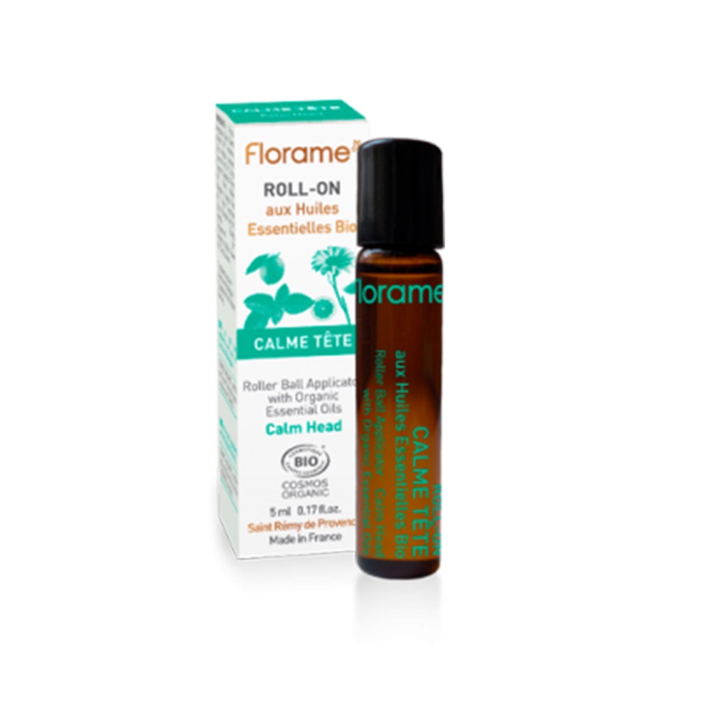 Florame Roll-on biologico per la testa, con oli essenziali, Calm 5ml ...