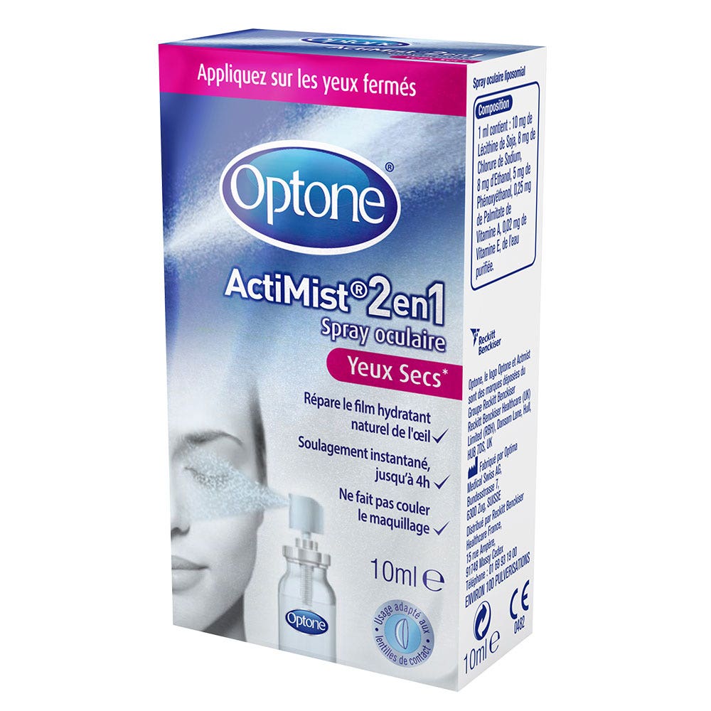 Optone Collirio Spray Actimist 2in1 Occhi Secchi e Irritati 10ml - Easypara