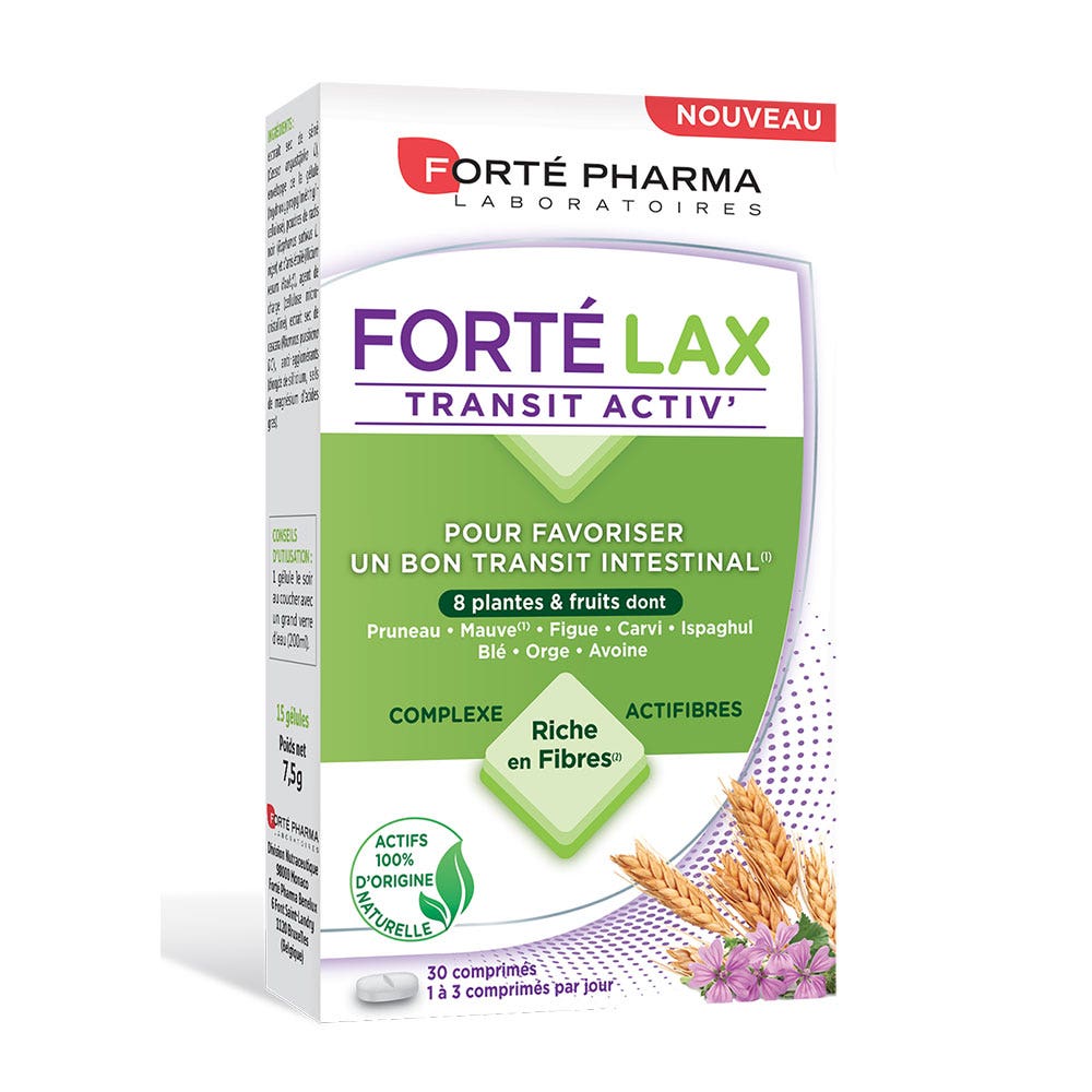 Forté Pharma Forte Lax 30 Comprimes Transit Activ' - Easypara