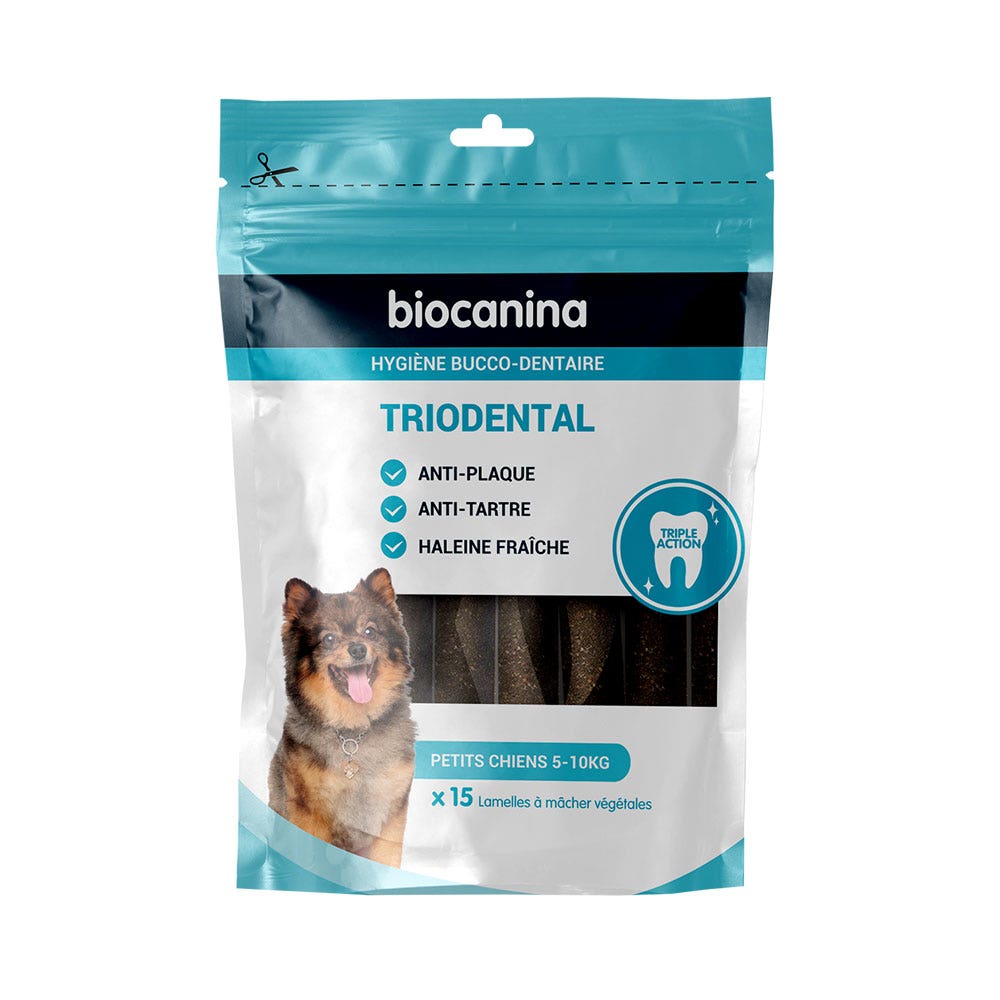 Biocanina strisce masticabili x15 Triodental cani piccoli 5-10 kg 10 kg ...