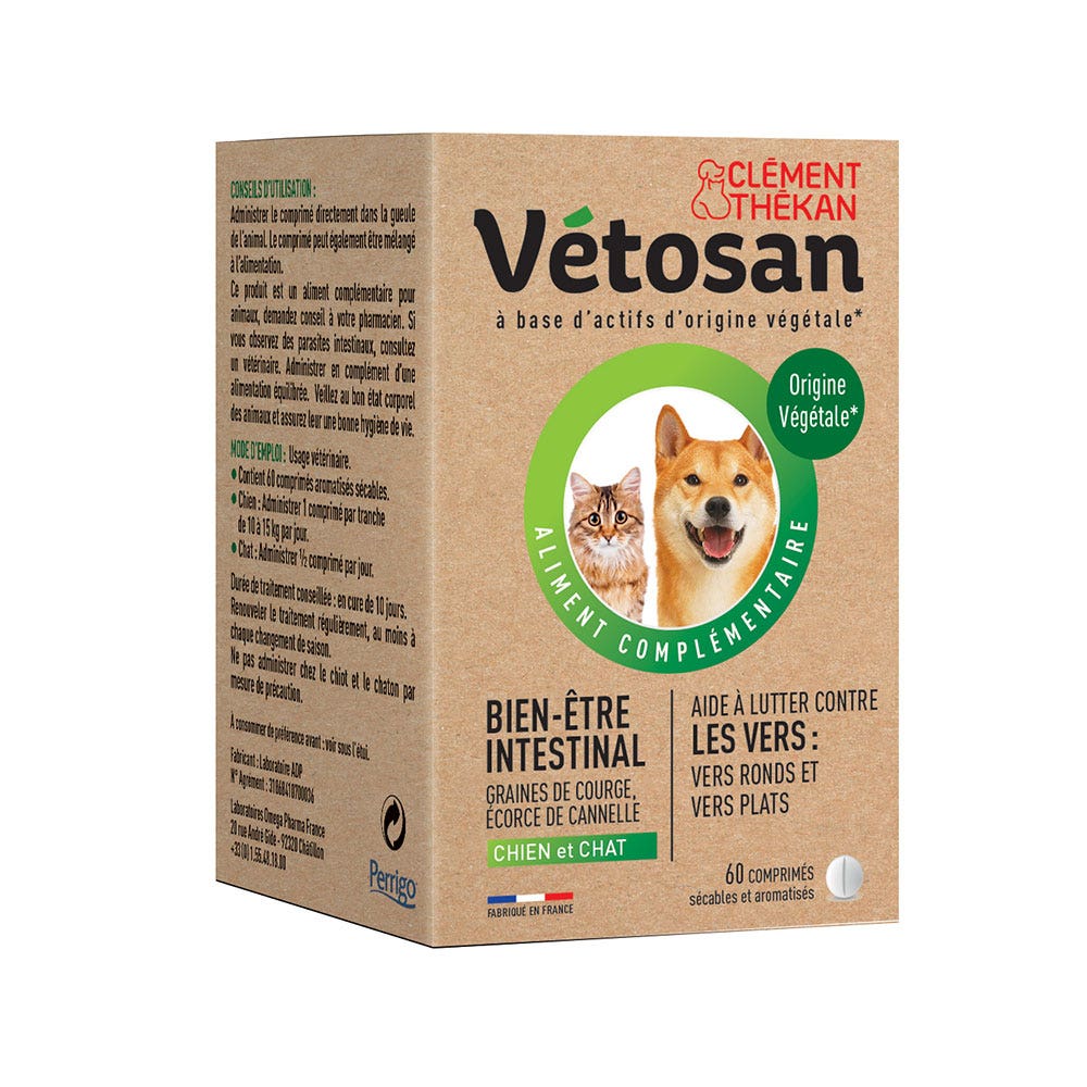 Clement-Thekan Vétosan Anti-vermi Cane e Gatto 60 compresse - Easypara