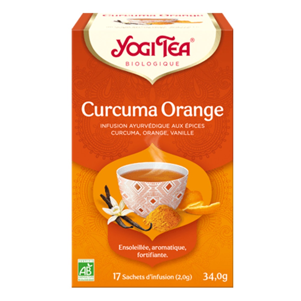 Yogi Tea Infuso biologico di curcuma arancione 17 Bustine - Easypara