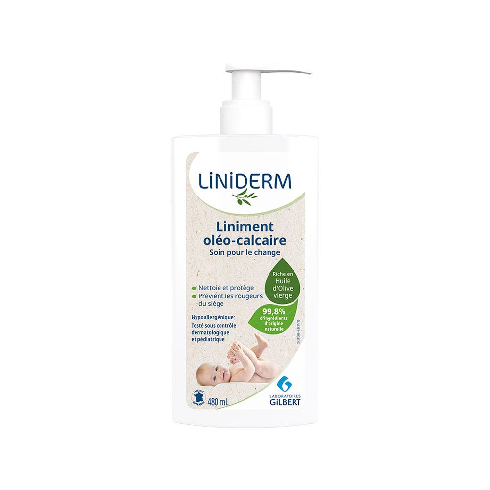 Linimento Oleocalcareo 480ml-Flacon pompe Liniderm - Easypara